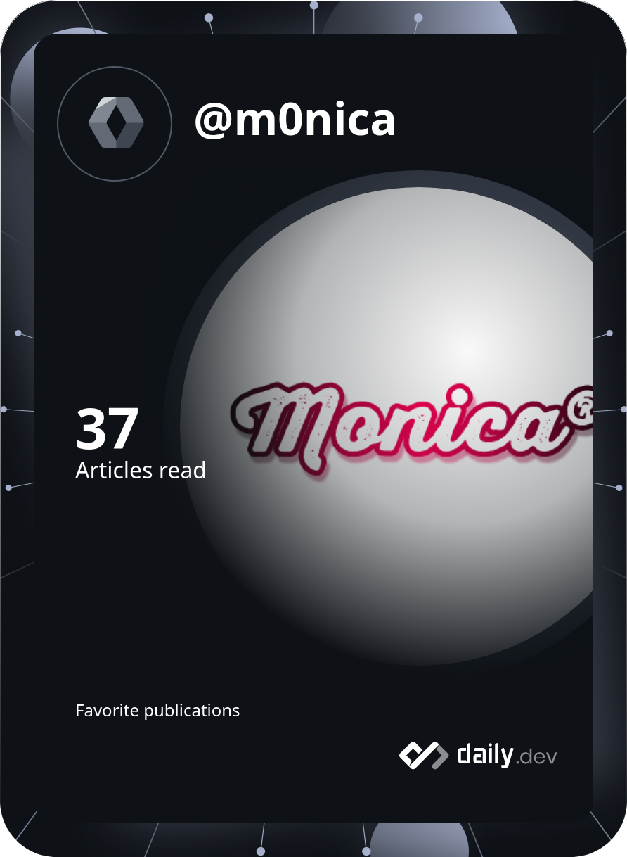 Monica Masae's Dev Card