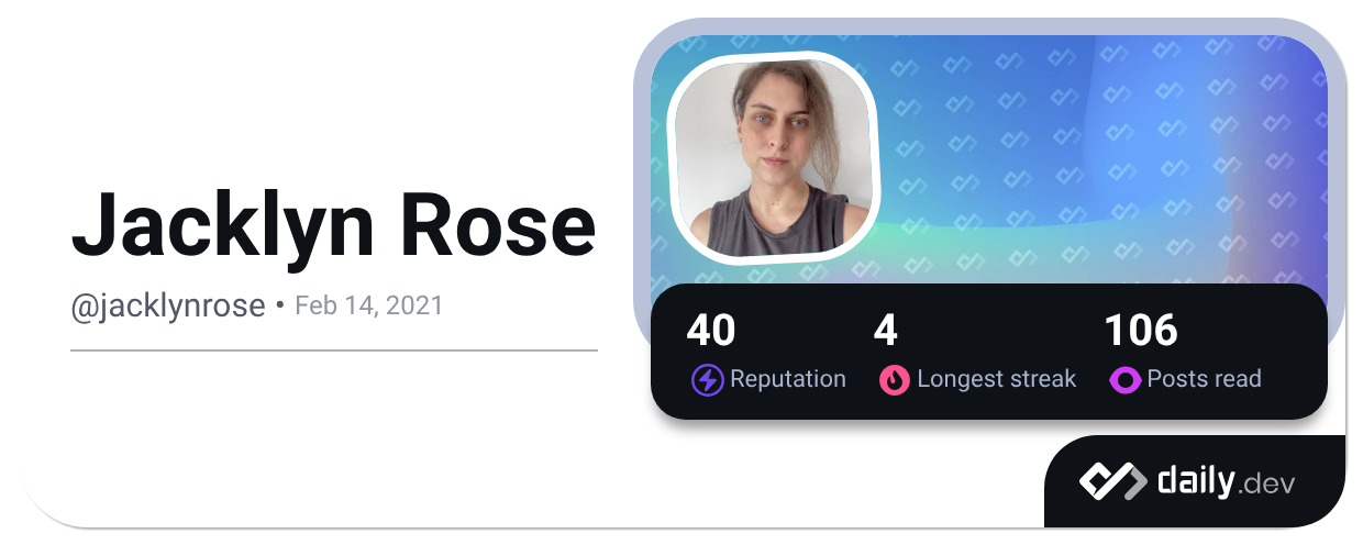 Jacklyn Rose (@jacklynrose) | daily.dev