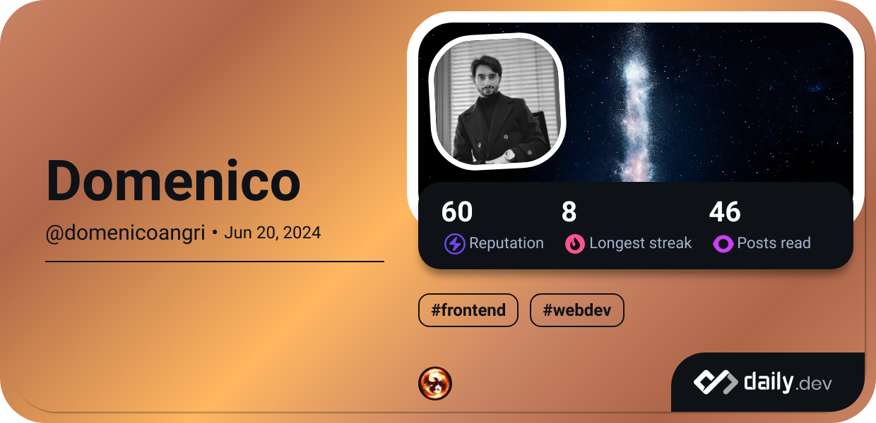 Domenico (@domenicoangri) | daily.dev