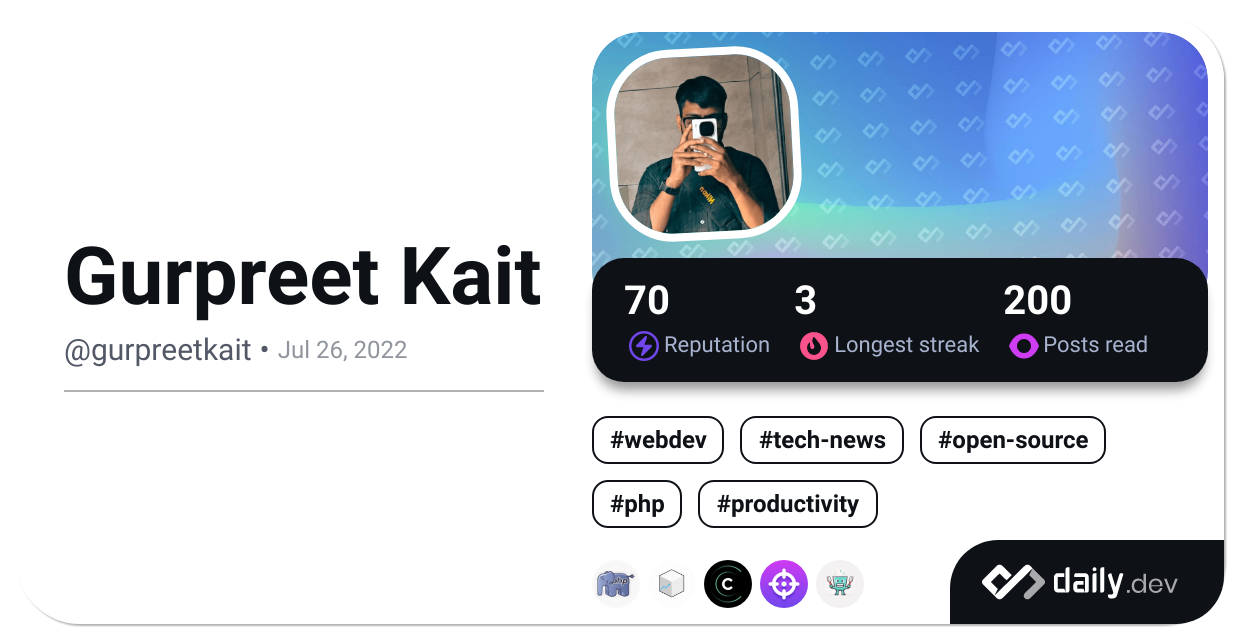 Recent posts by Gurpreet Kait (@gurpreetkait) | daily.dev