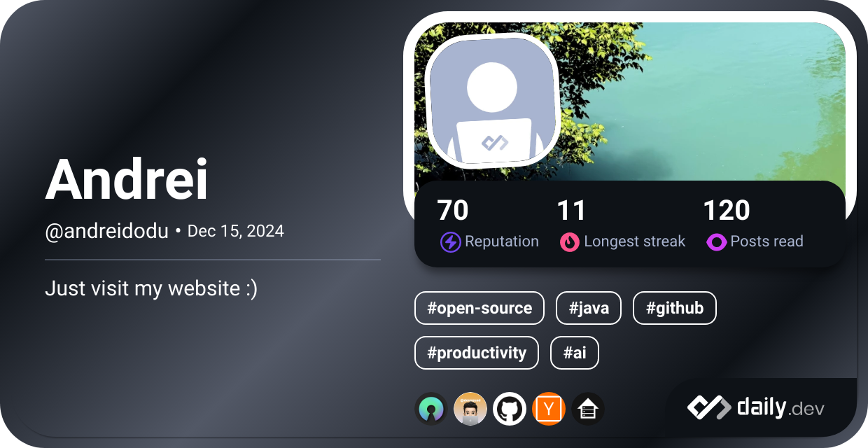 Andrei (@andreidodu) | daily.dev