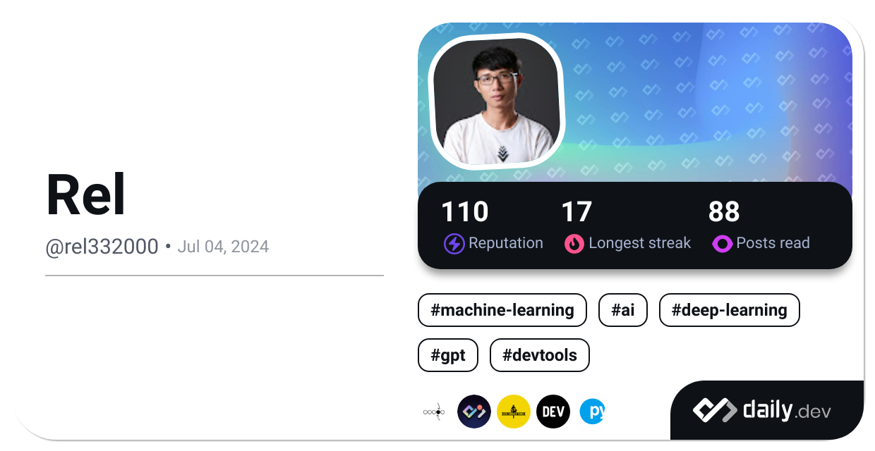 Rel (@rel332000) | daily.dev