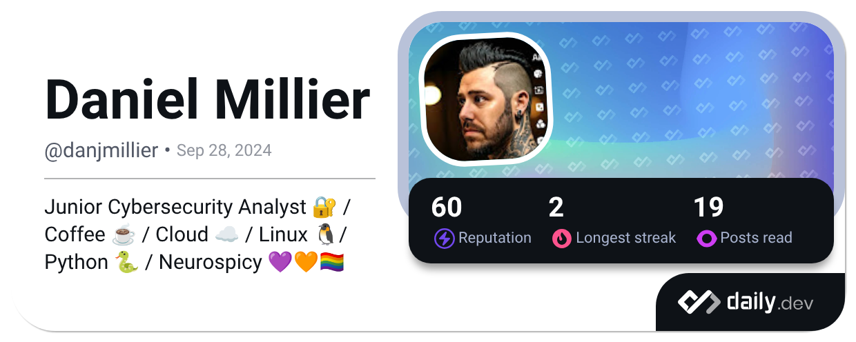 Daniel Millier (@danjmillier) | daily.dev