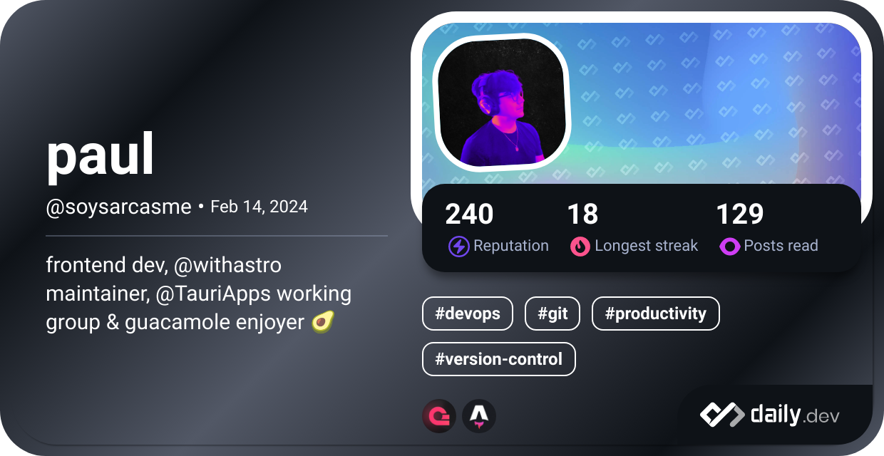 paul (@soysarcasme) | daily.dev