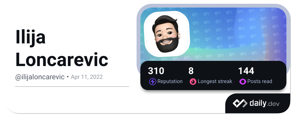 Ilija Loncarevic (@ilijaloncarevic) | daily.dev