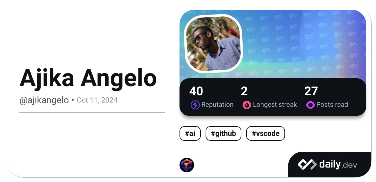 Ajika Angelo (@ajikangelo) | daily.dev