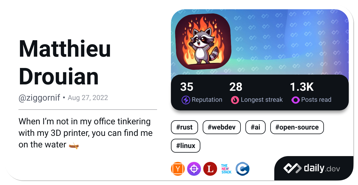 Matthieu Drouian (@ziggornif) | daily.dev