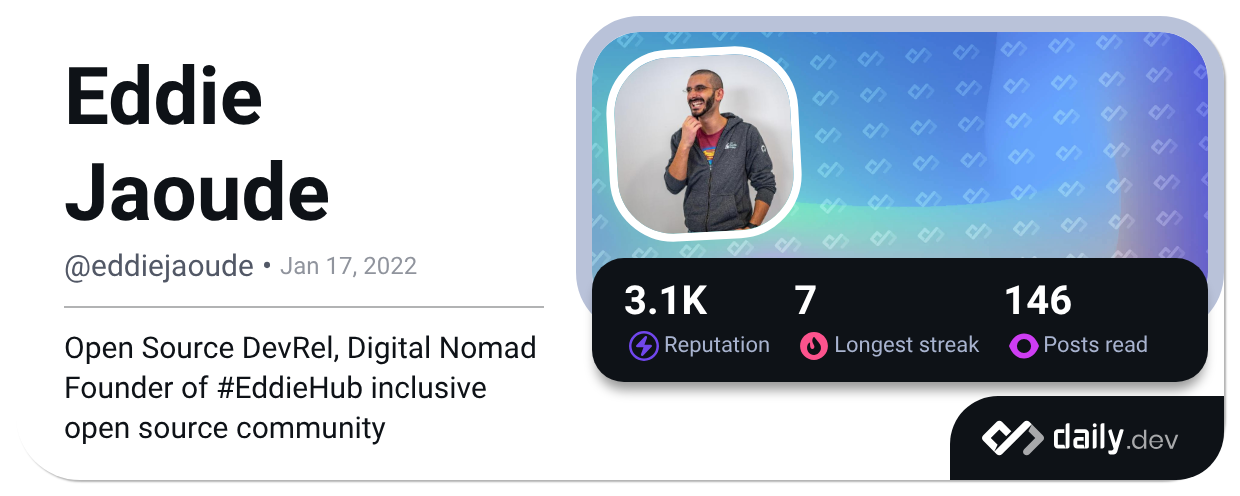 Eddie Jaoude (@eddiejaoude) | daily.dev