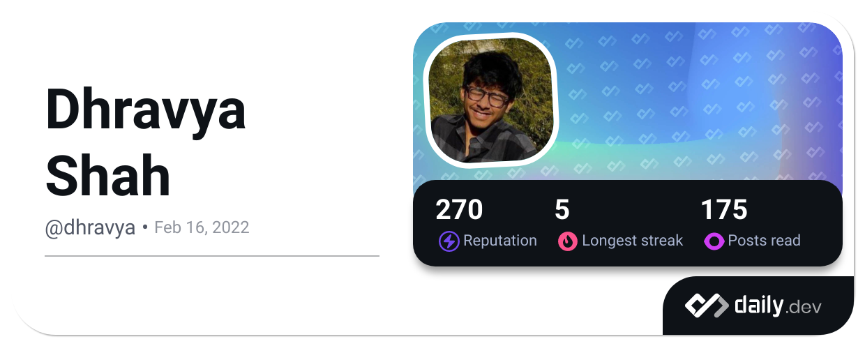 Dhravya Shah (@dhravya) | daily.dev