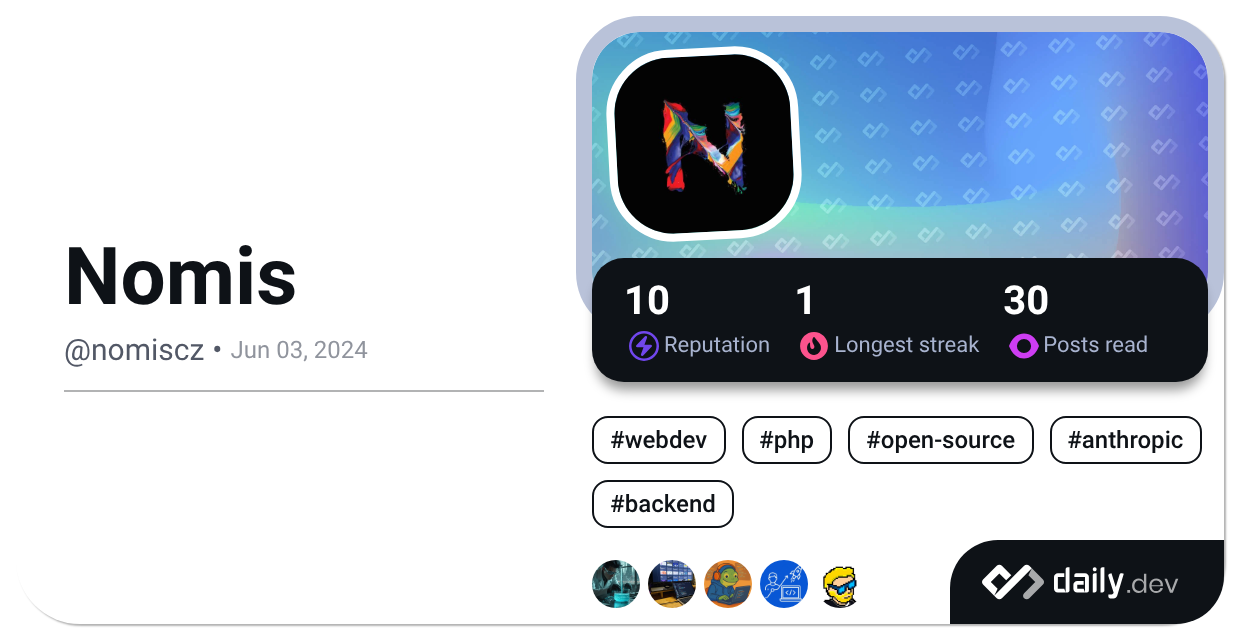 Nomis (@nomiscz) | daily.dev