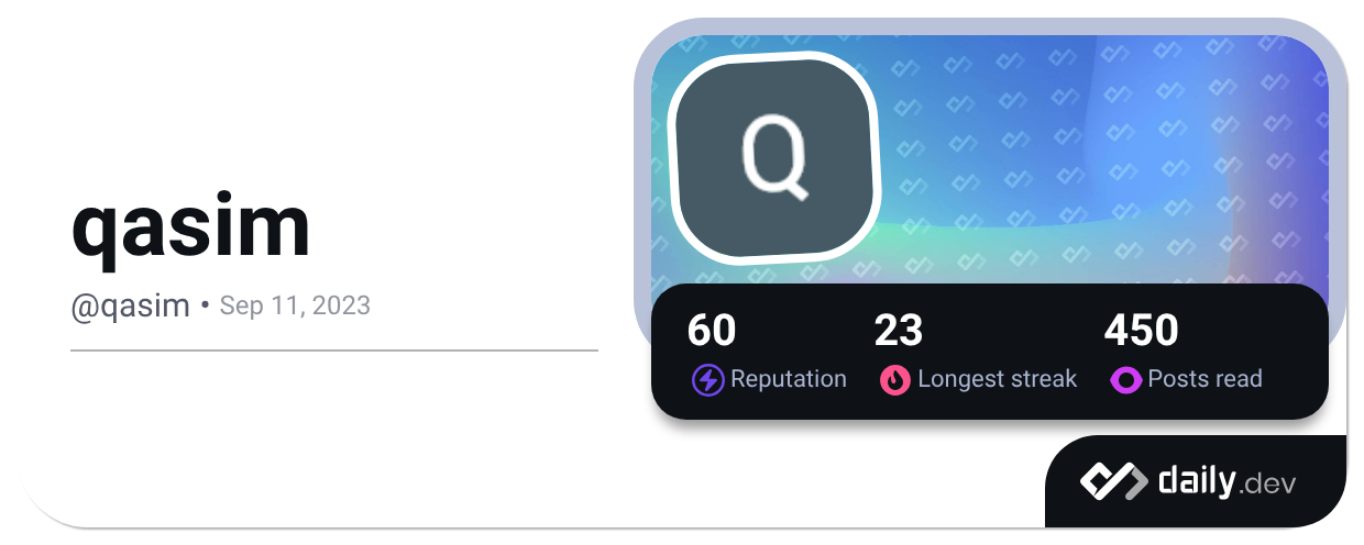 qasim (@qasim) | daily.dev