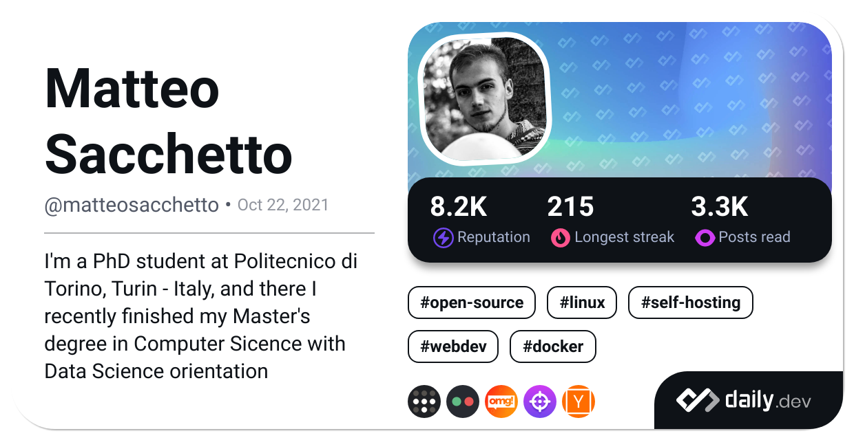 Posts upvoted by Matteo Sacchetto (@matteosacchetto) | daily.dev