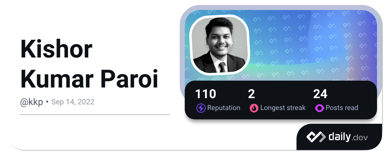 Kishor Kumar Paroi (@kkp) | daily.dev