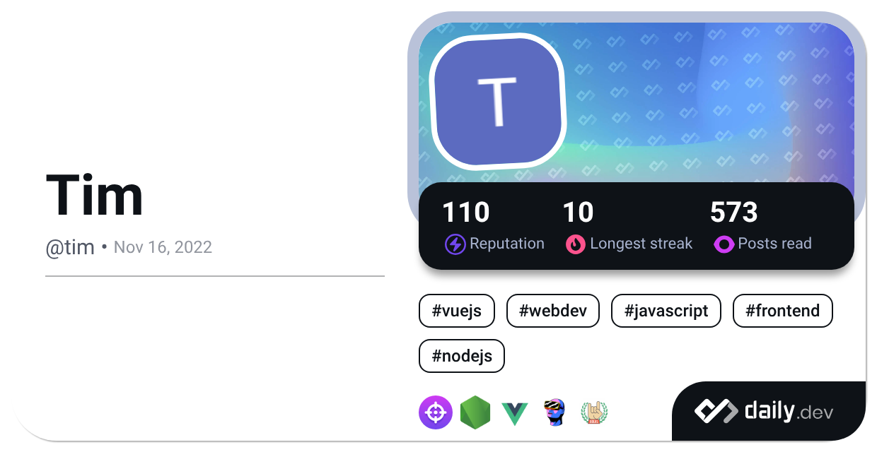 Tim (@tim) | daily.dev