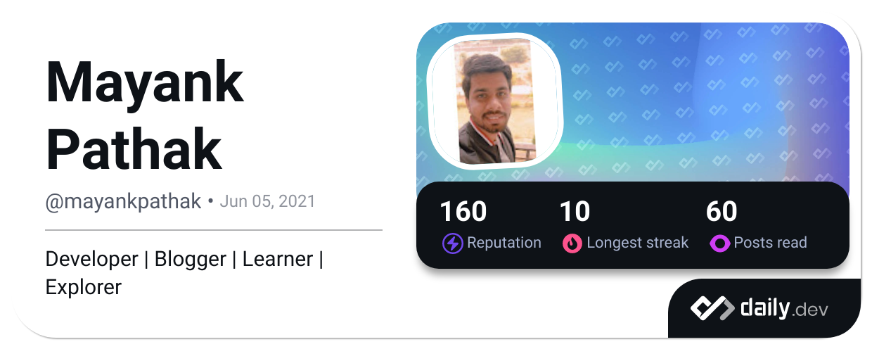 Mayank Pathak (@mayankpathak) | daily.dev