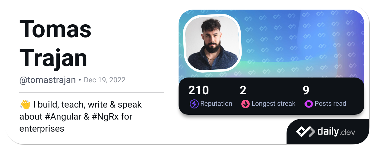 Recent posts by Tomas Trajan (@tomastrajan) | daily.dev
