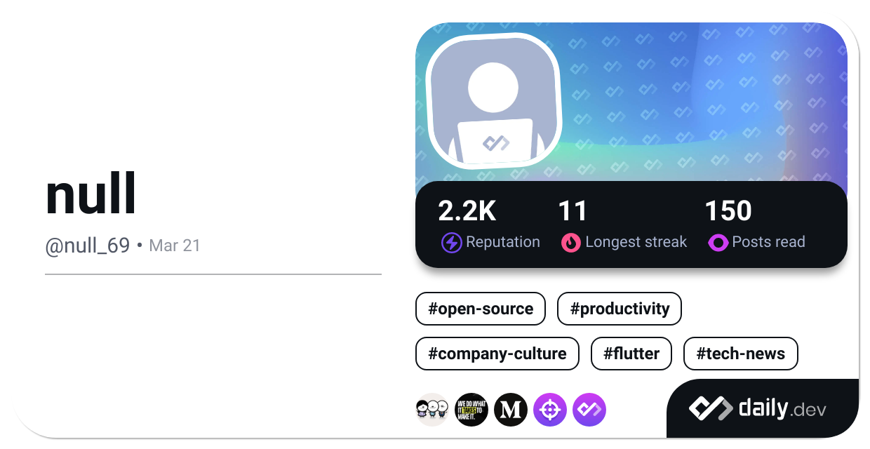 null (@null_69) | daily.dev