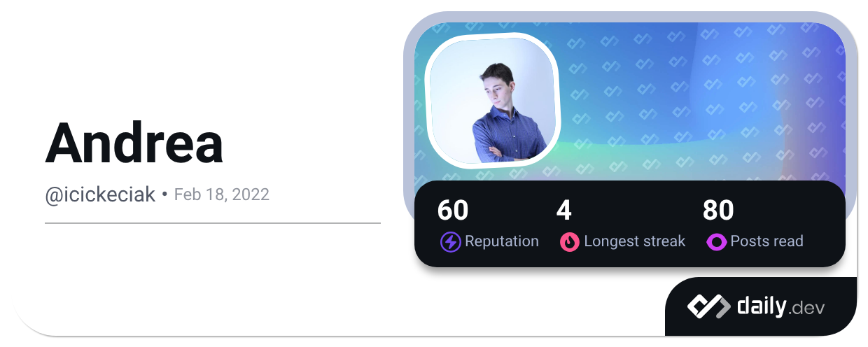 Andrea (@icickeciak) | daily.dev