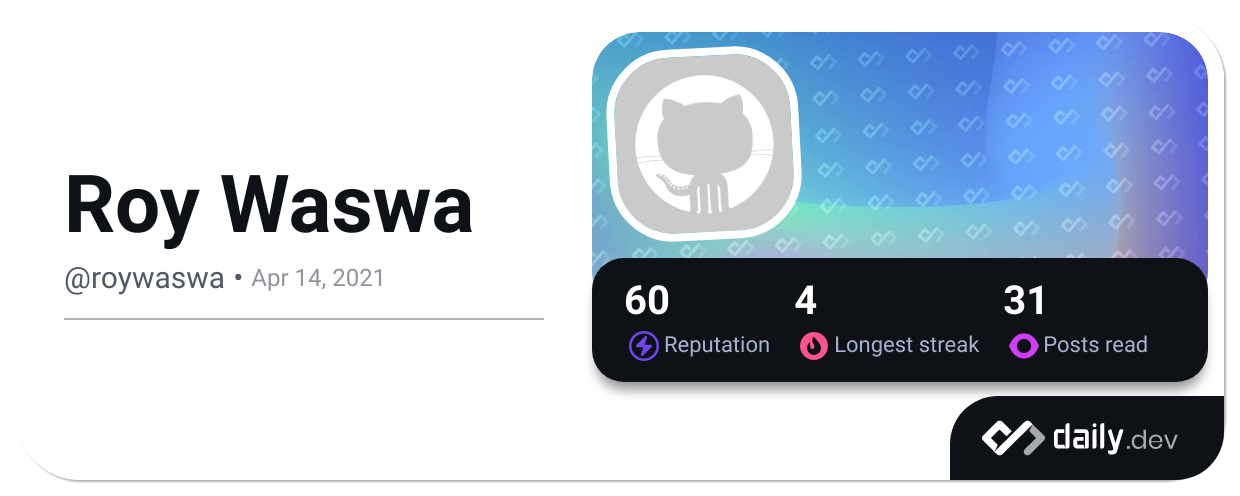 Roy Waswa (@roywaswa) | daily.dev