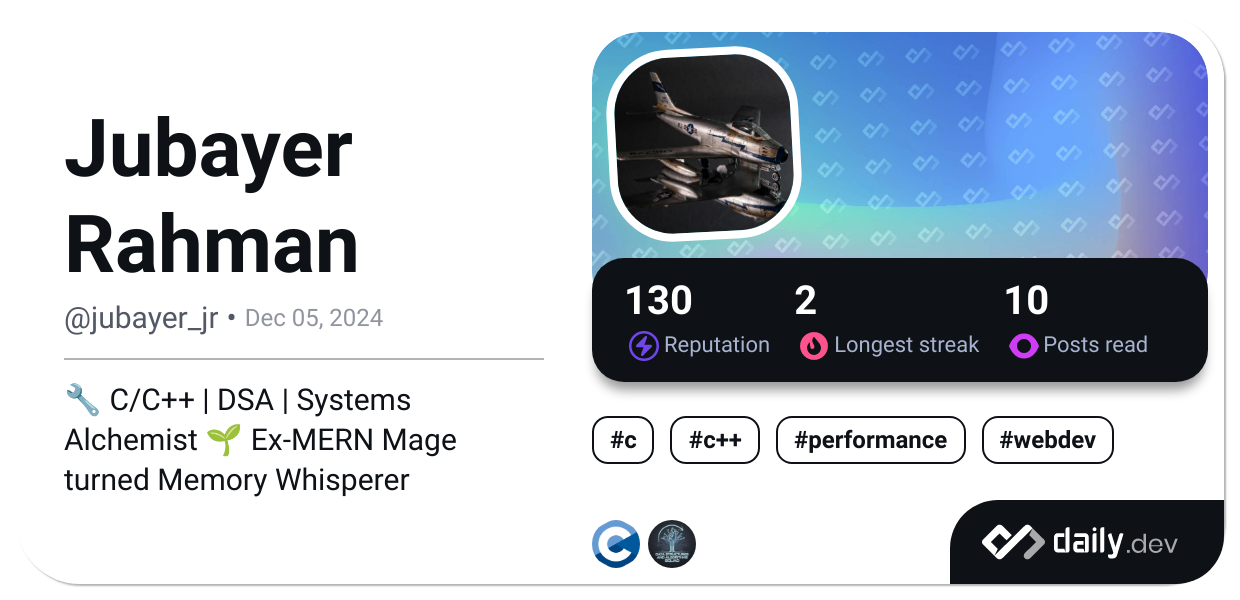 Recent posts by Jubayer Rahman (@jubayer_jr) | daily.dev