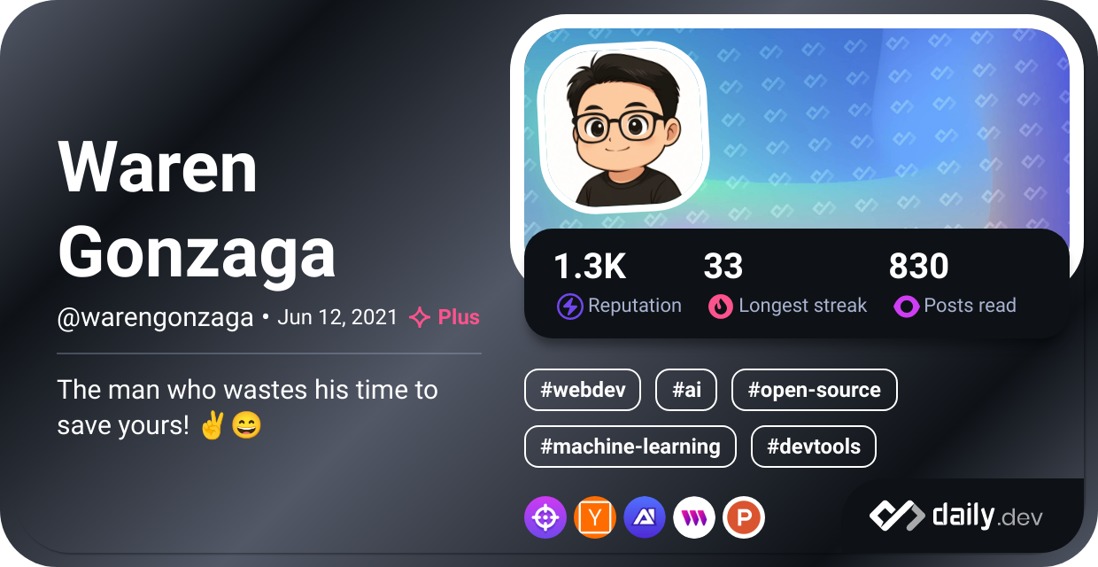 Waren Gonzaga | daily.dev