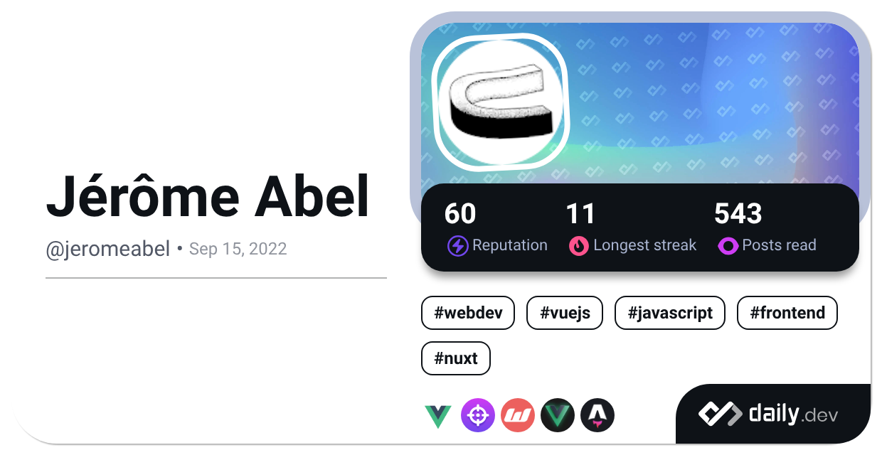 Jérôme Abel (@jeromeabel) | daily.dev