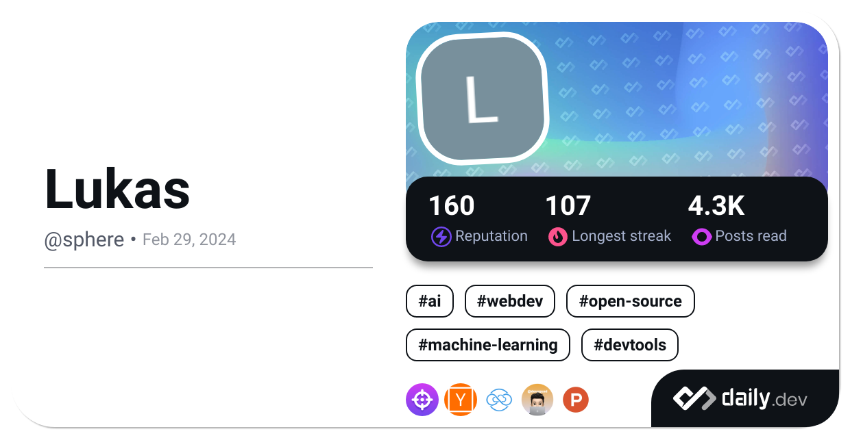 Lukas (@sphere) | daily.dev