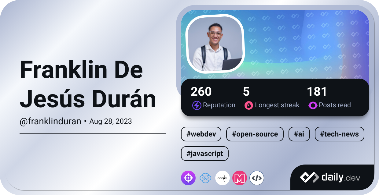 Franklin De Jesús Durán (@franklinduran) | daily.dev