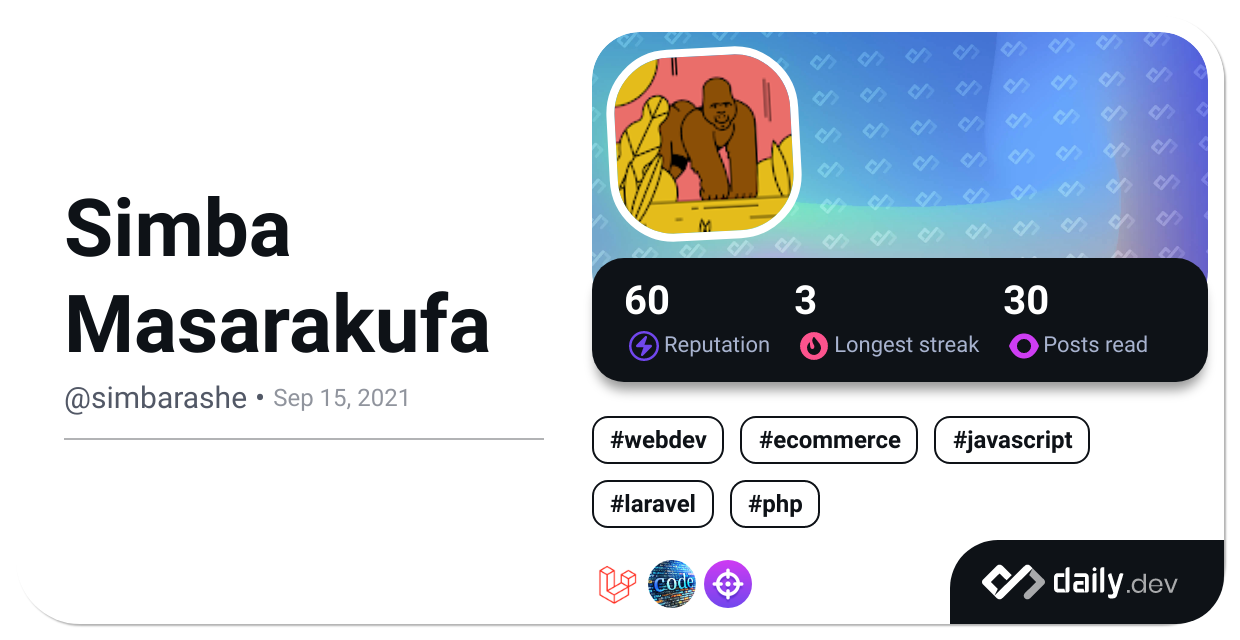Simba Masarakufa (@simbarashe) | daily.dev