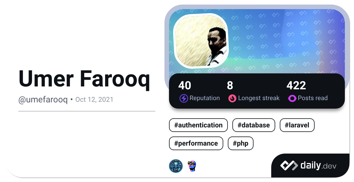 Umer Farooq (@umefarooq) | daily.dev
