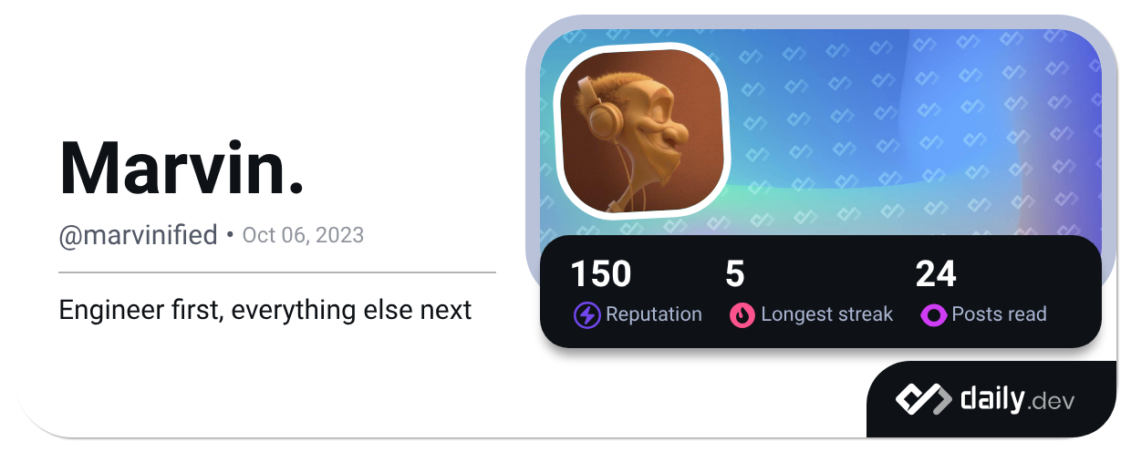 Marvin. (@marvinified) | daily.dev