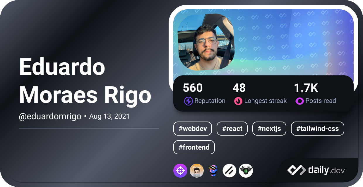 Eduardo Moraes Rigo (@eduardomrigo) | daily.dev