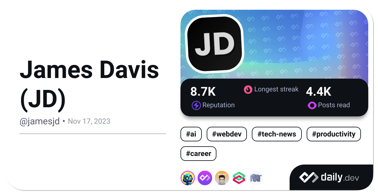 James Davis (JD) | daily.dev