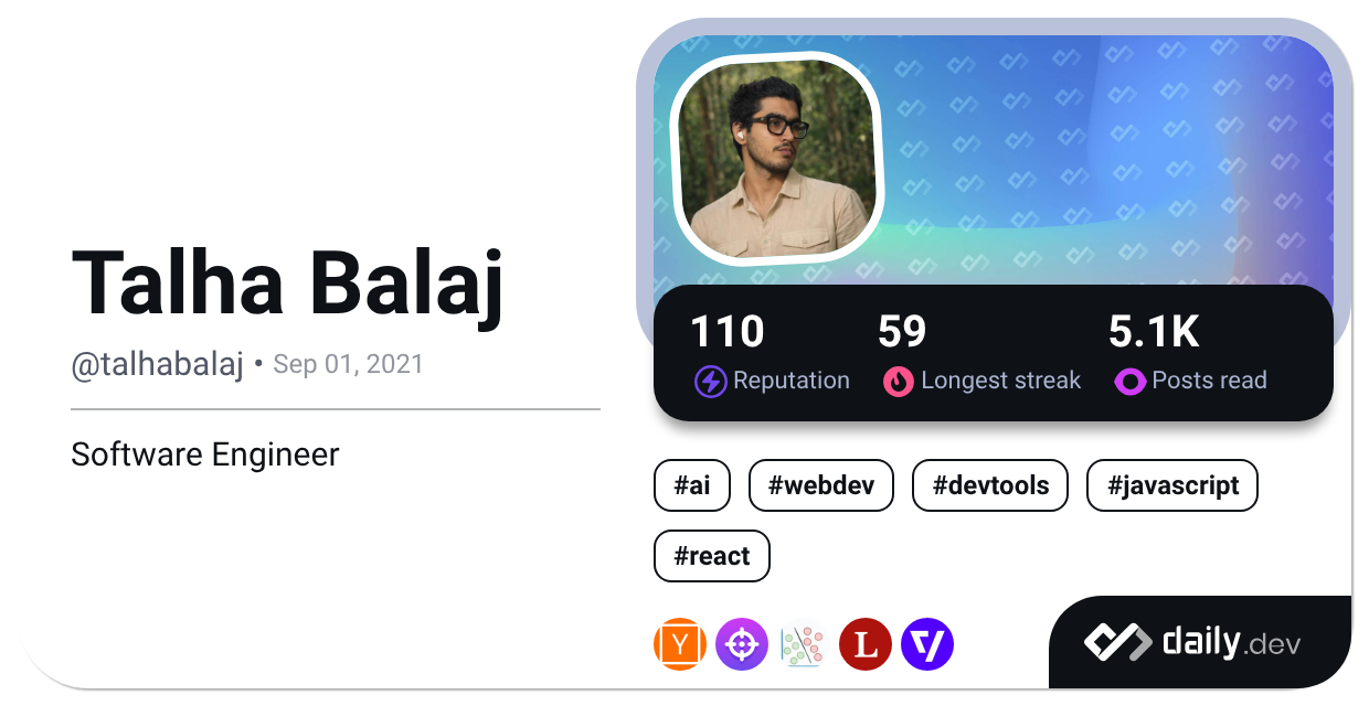 Talha Balaj (@talhabalaj) | daily.dev