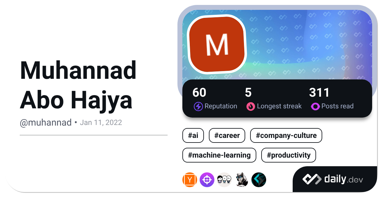 Muhannad Abo Hajya (@muhannad) | daily.dev