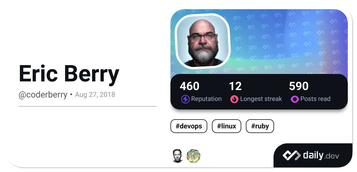 Recent posts by Eric Berry (@coderberry) | daily.dev