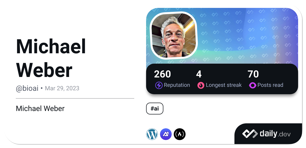 Posts upvoted by Michael Weber (@bioai) | daily.dev
