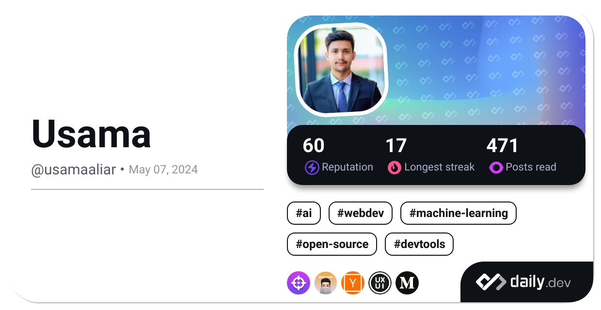 Usama (@usamaaliar) | daily.dev
