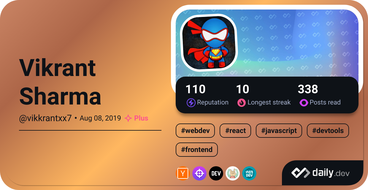 Vikrant Sharma (@vikkrantxx7) | daily.dev