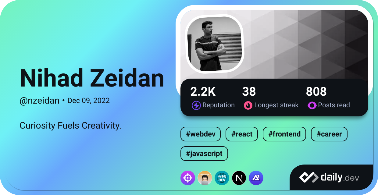 Posts upvoted by Nihad Zeidan (@nzeidan) | daily.dev