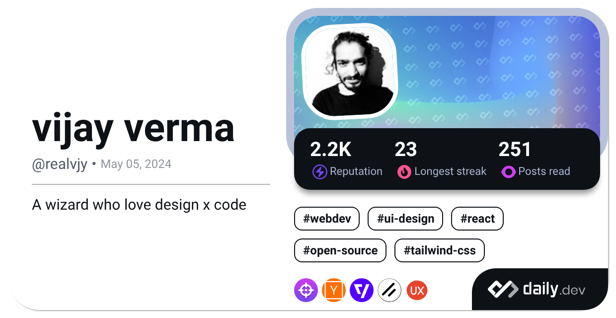 vijay verma (@realvjy) | daily.dev