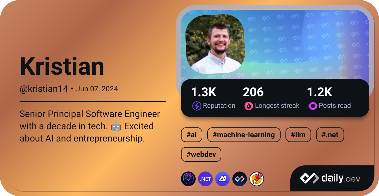 Kristian (@kristian14) | daily.dev