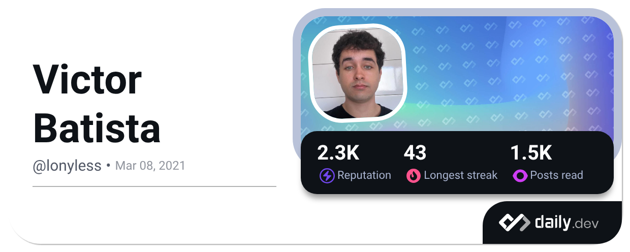 Recent posts by Victor Batista (@lonyless) | daily.dev