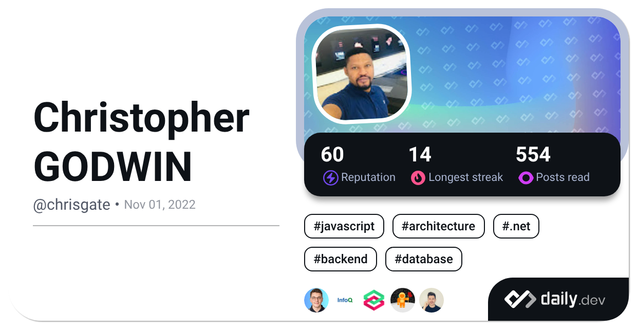 Christopher GODWIN (@chrisgate) | daily.dev