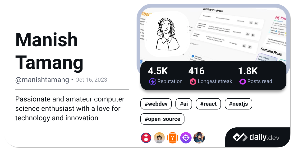 Posts upvoted by Manish Tamang (@manishtamang) | daily.dev