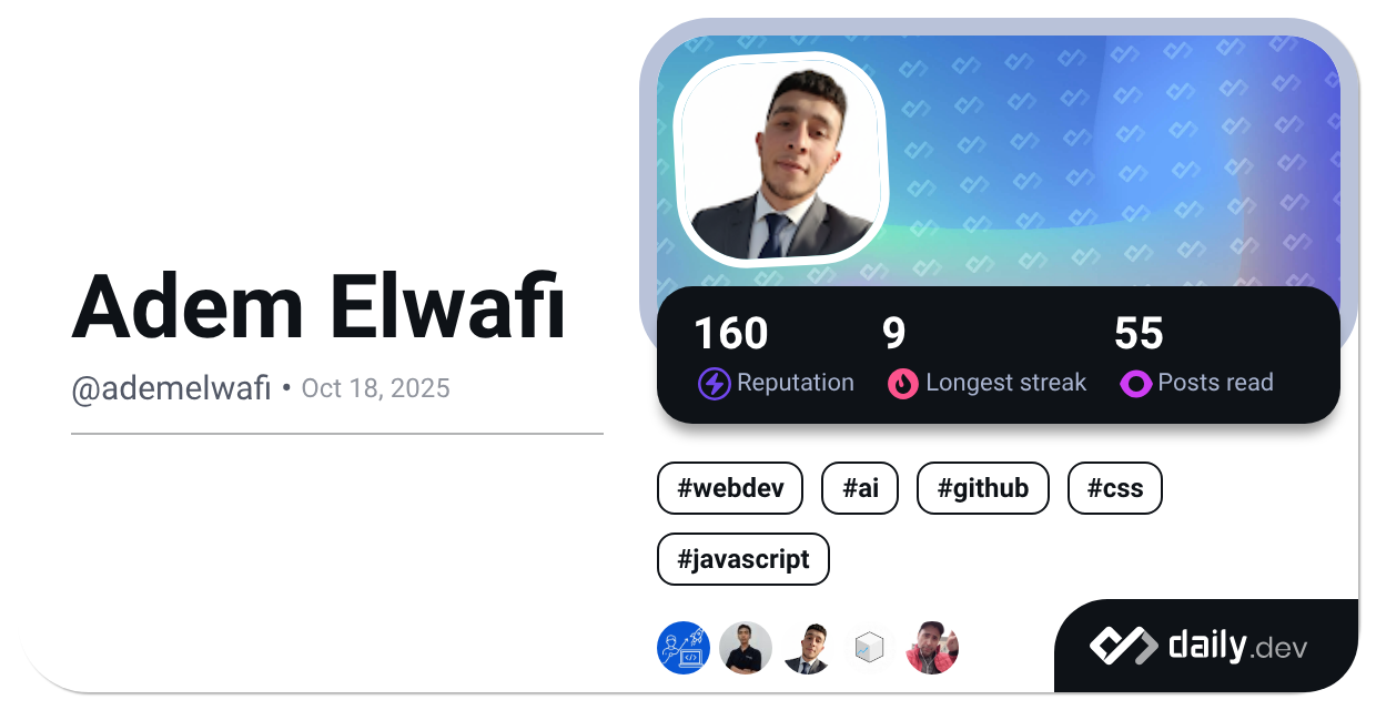 Adem Elwafi (@ademelwafi) | daily.dev