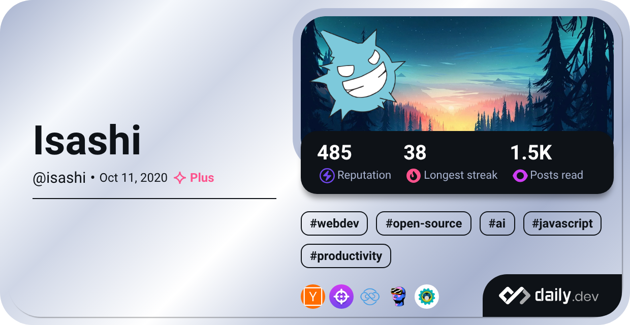 Posts upvoted by Isashi (@isashi) | daily.dev