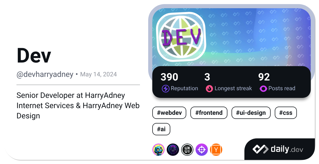 Dev (@devharryadney) | daily.dev
