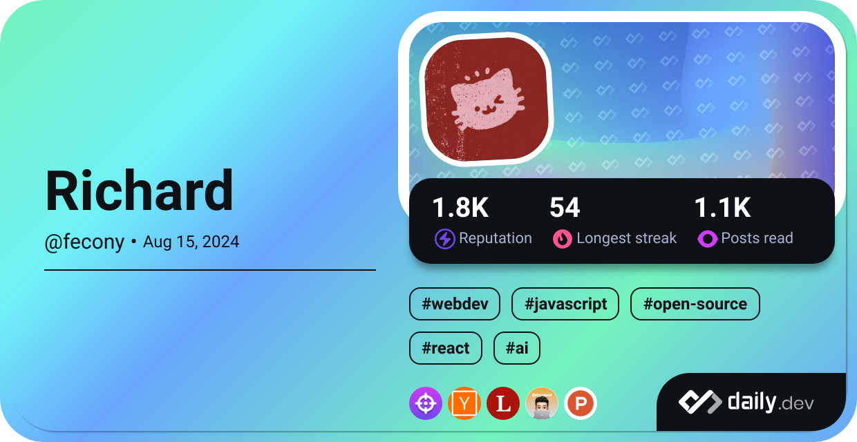 Richard (@fecony) | daily.dev