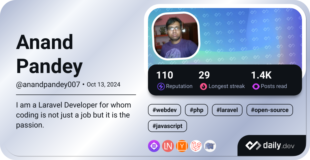 Anand Pandey (@anandpandey007) | daily.dev